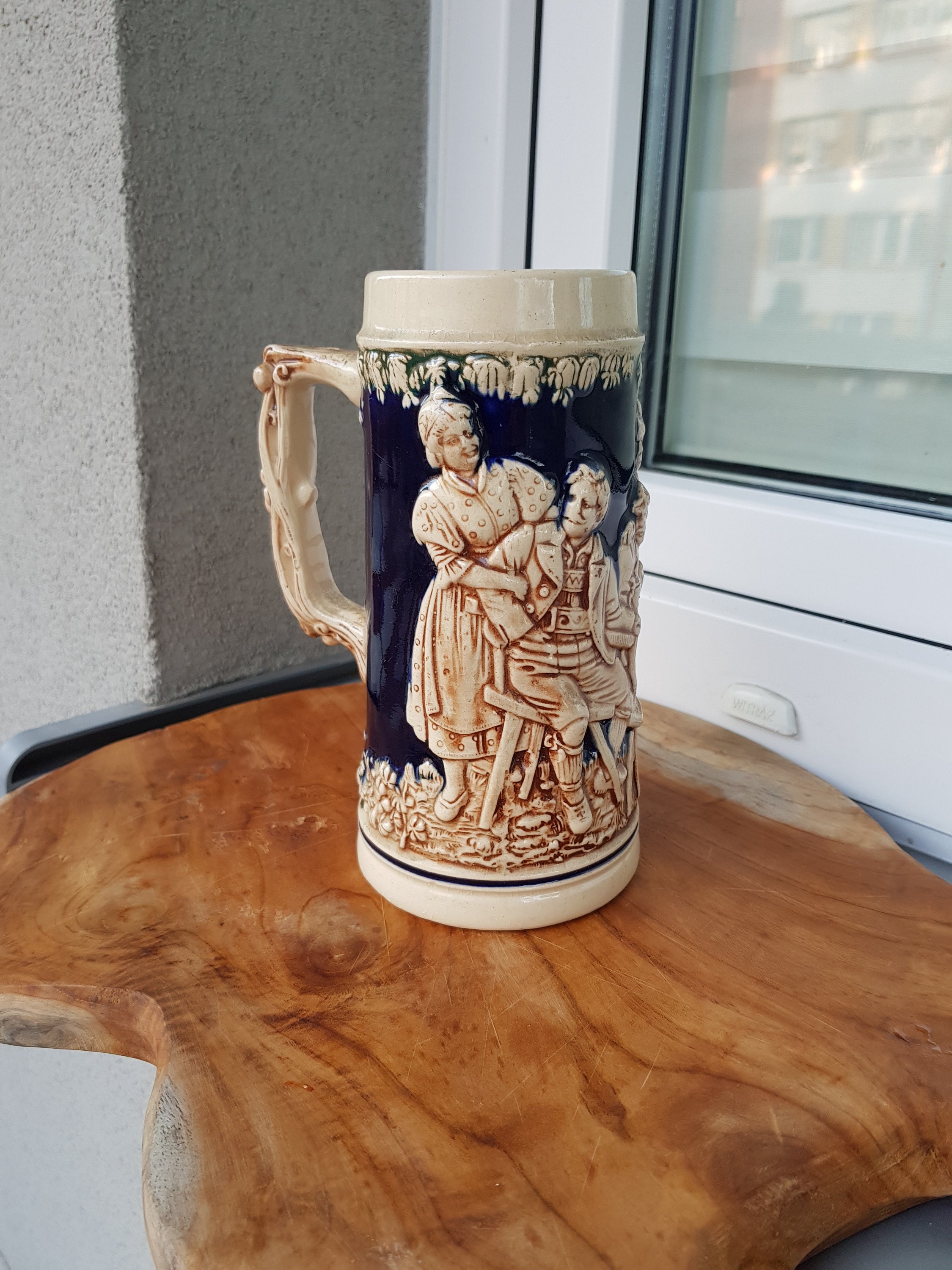 Vintage German Beer Mug.tavern Scene German Beer Mug. - Etsy