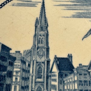 Vintage Blue and White Plate John Son Bross ,wall Street,historic ...