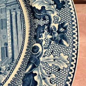 Vintage Blue and White Plate John Son Bross ,wall Street,historic ...