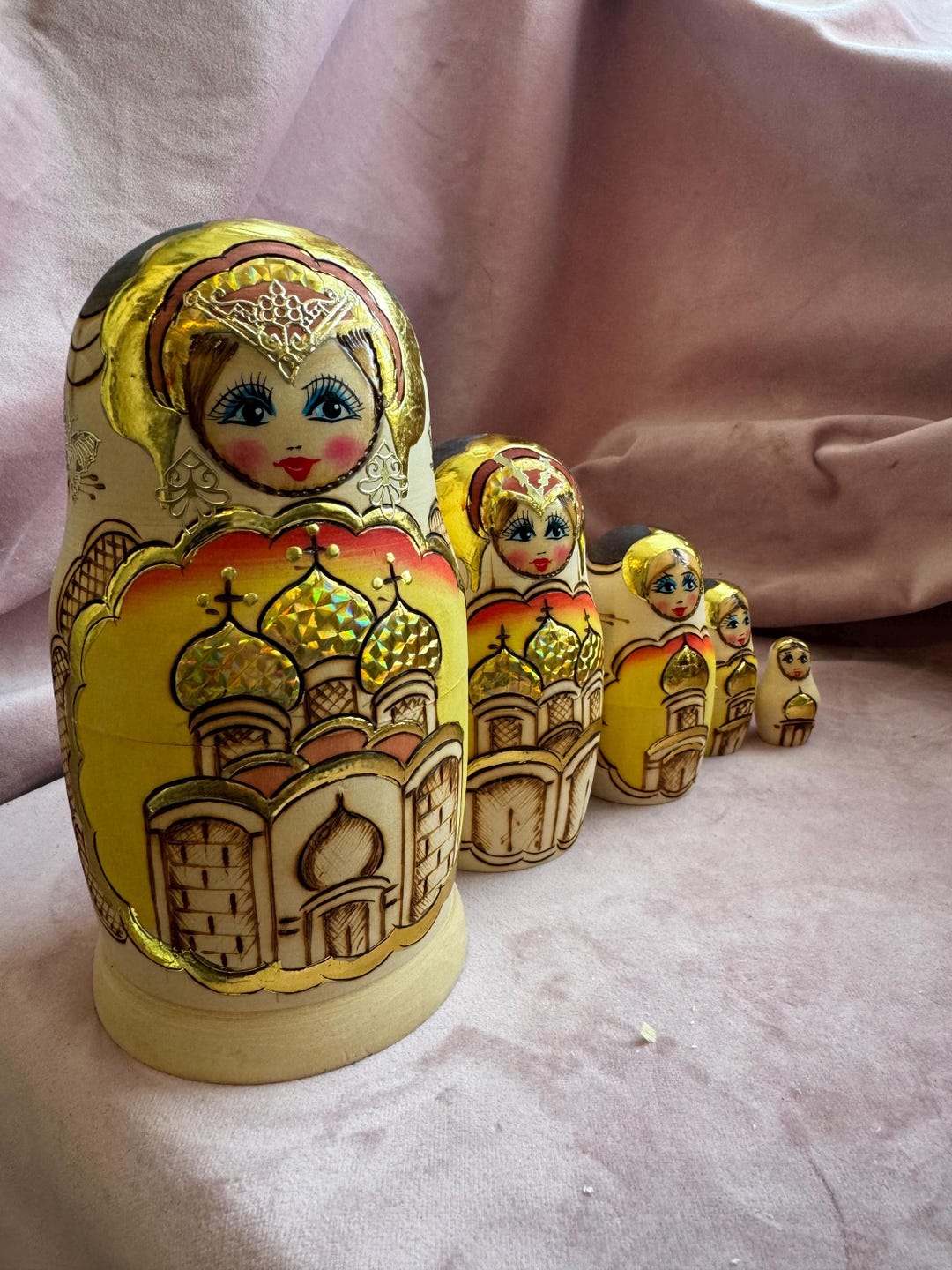 Vintage Russian Nesting Doll.matryoshka 5 Dolls.self-painting ...