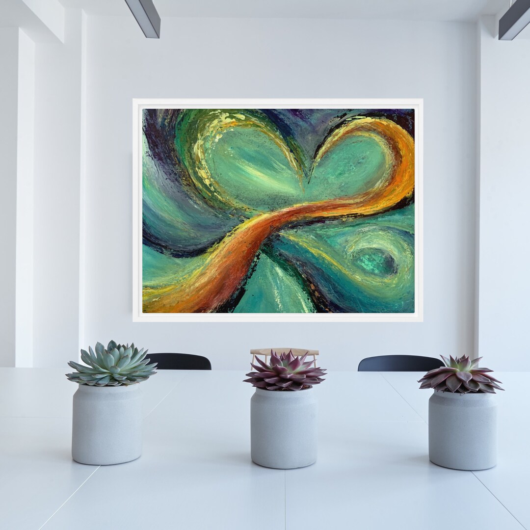 Heart bedroom wall art prints Original painting by Raine, Contemporary ...