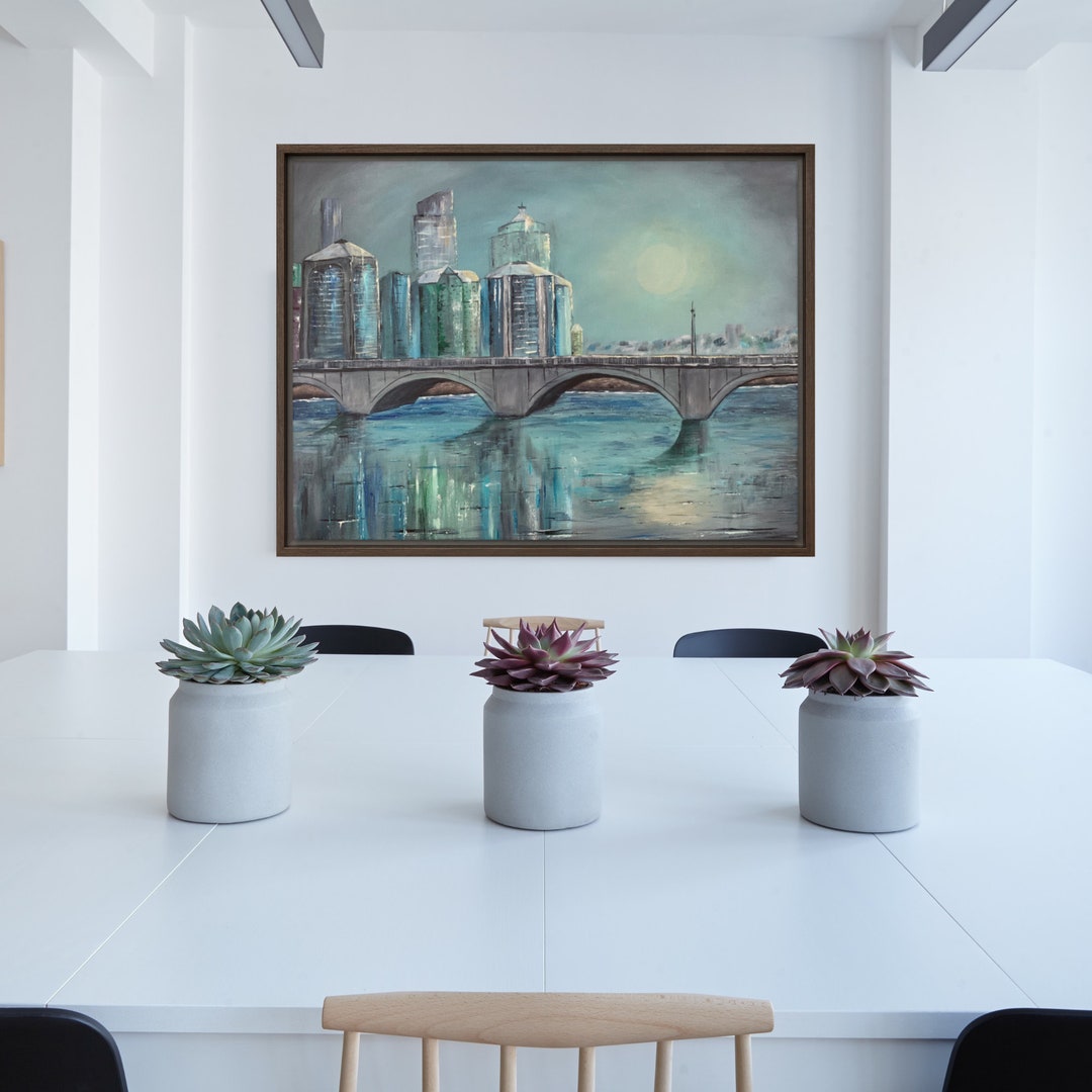 Calgary Cityscape Painting: Abstract Urban Landscape Art Print - Etsy