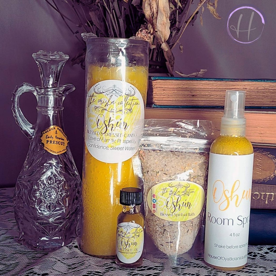 Oshun Orisha, Candle Set, Orishas Ritual, Conjure Oil, Love Spiritual ...