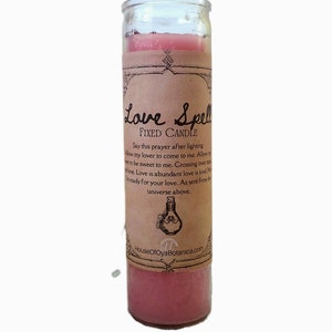 Love Spell Candle, Fixed Candles, Dressed With Herbs, Romance Spells ...