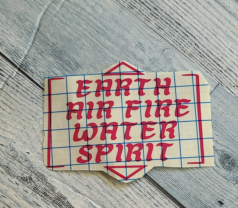 Witchy Vinyl Sticker: Pagan Esoteric Decal - Earth, Air, Fire, Water ...