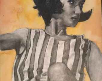 A4 Framed and Mounted Beautiful Original Artwork Pop Art, Pencil and ...