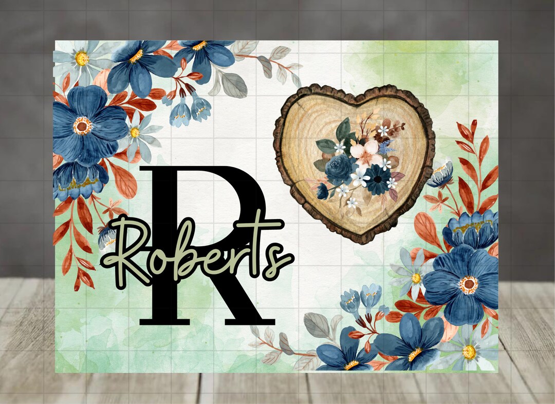 Sublimation Glass Cutting Board, Watercolors, Customized With Last Name ...