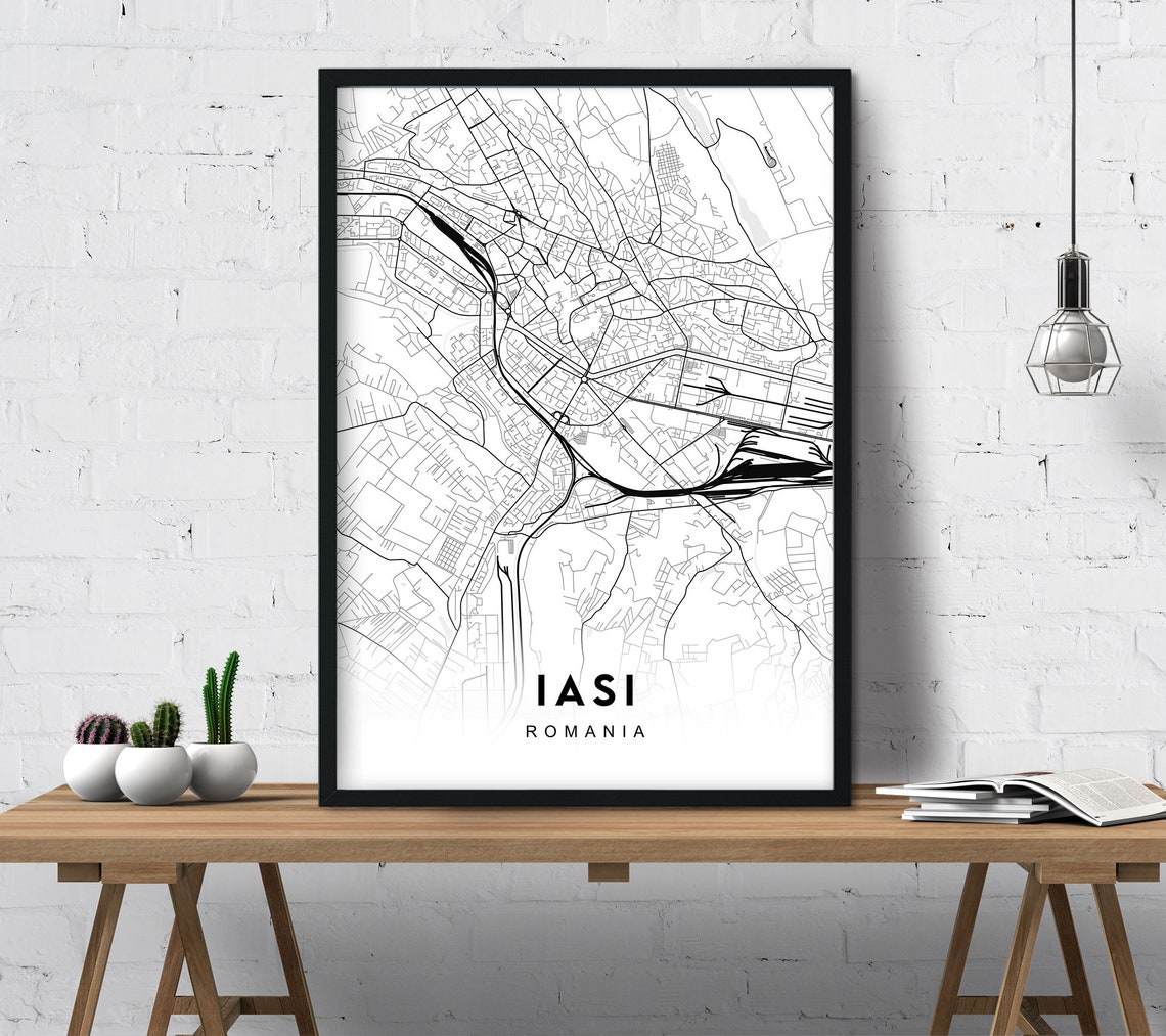 Iasi City Map Map Download Printable Map Map Artwork | Etsy