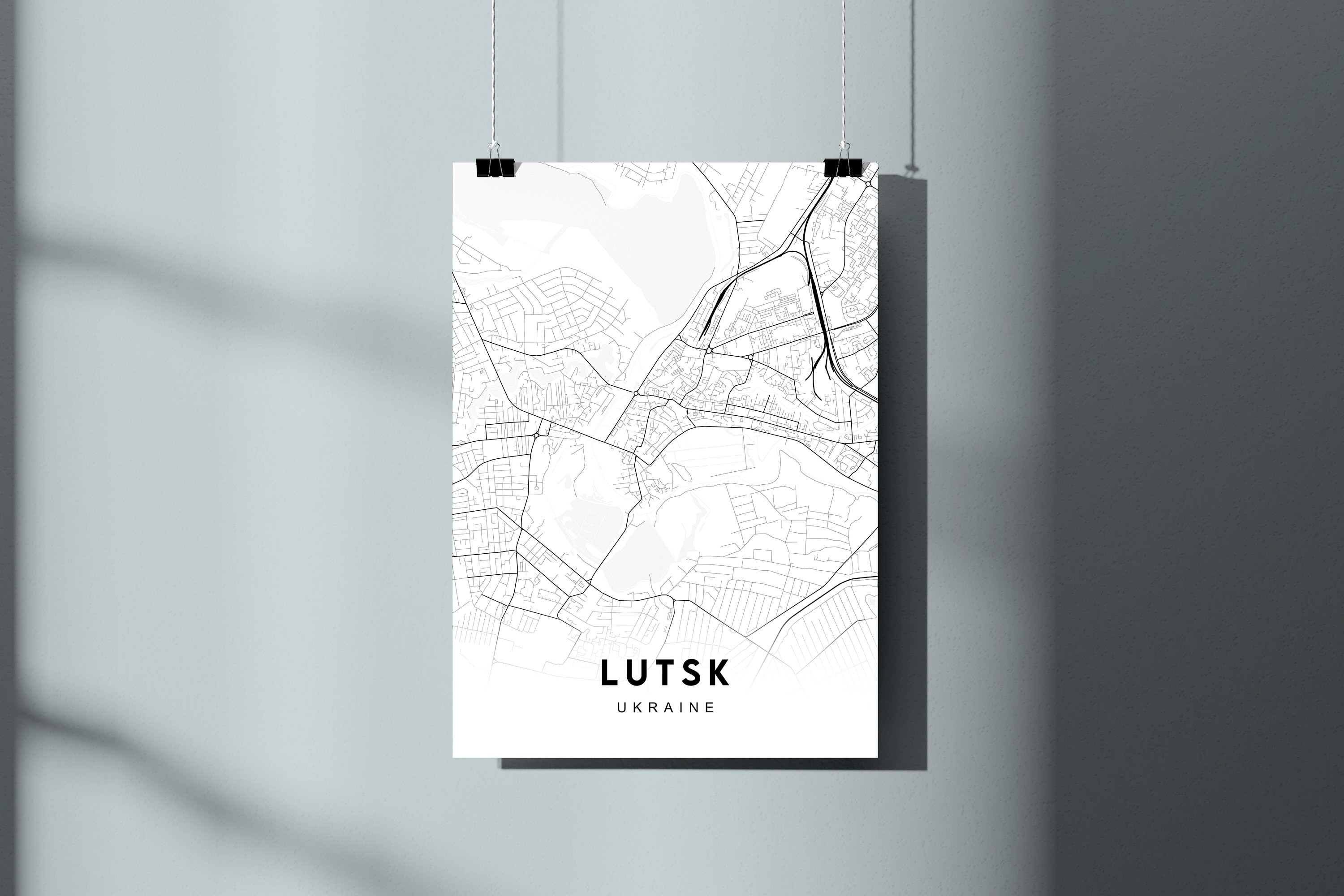 Lutsk City Map Map Download Printable Map Map Artwork | Etsy