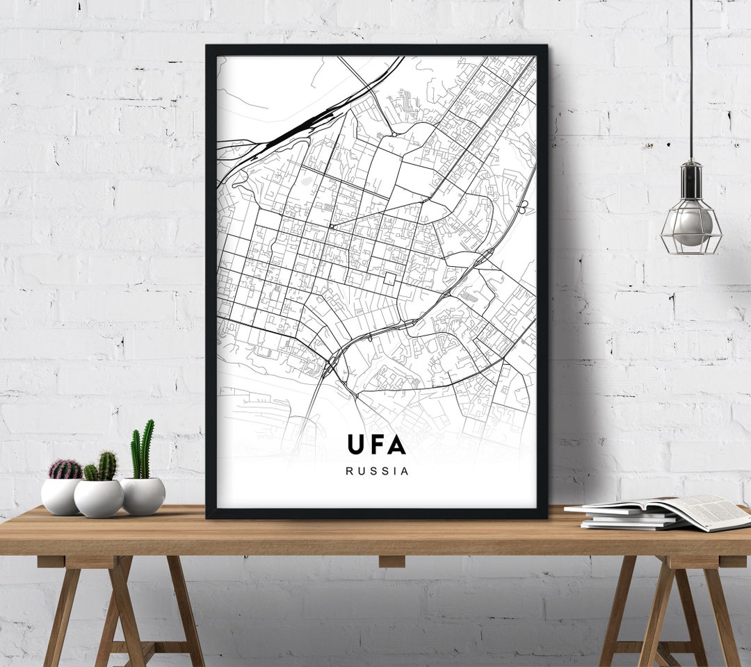 Ufa City Map Map Download Printable Map Map Artwork - Etsy