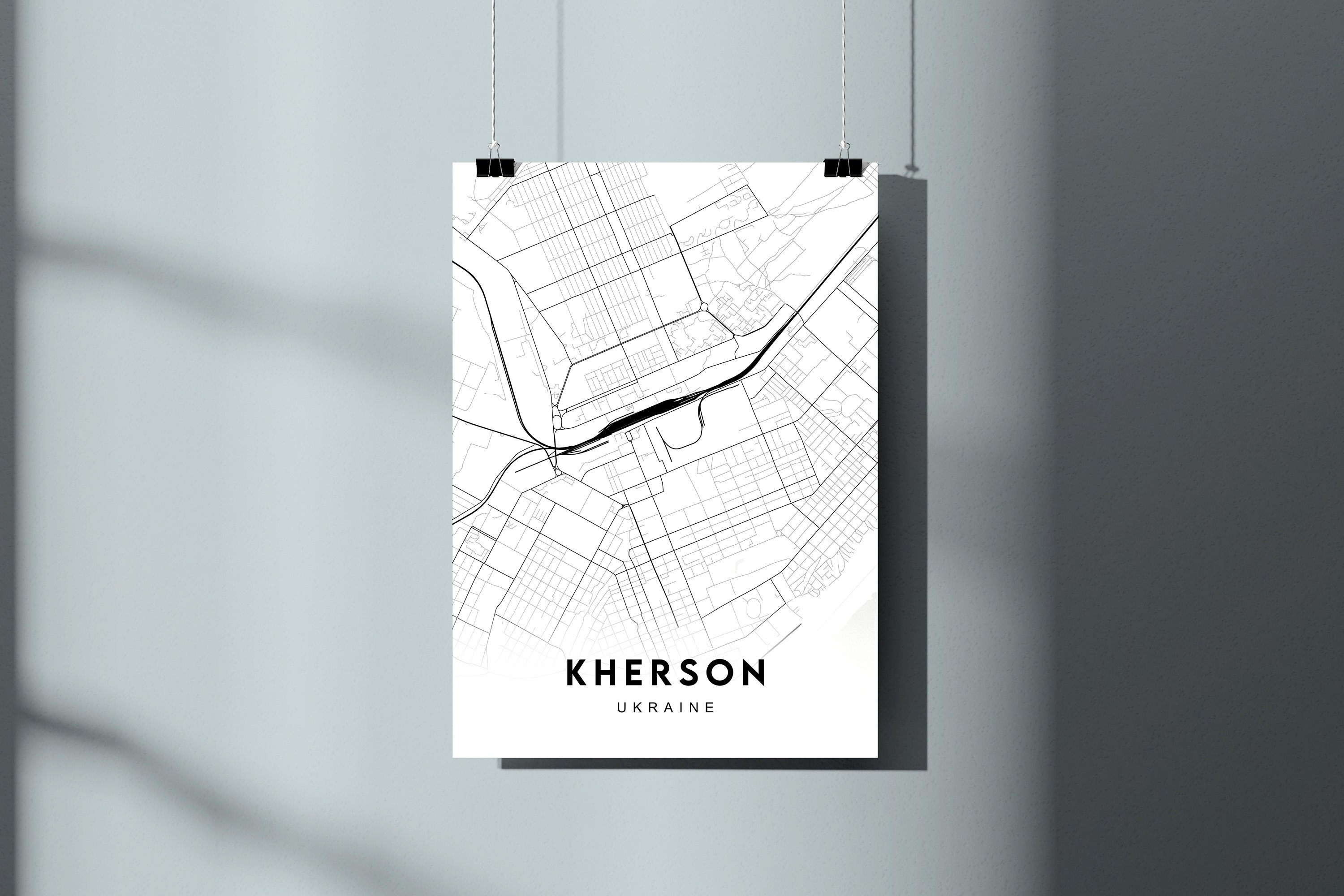 Kherson City Map Map Download Printable Map Map Artwork | Etsy
