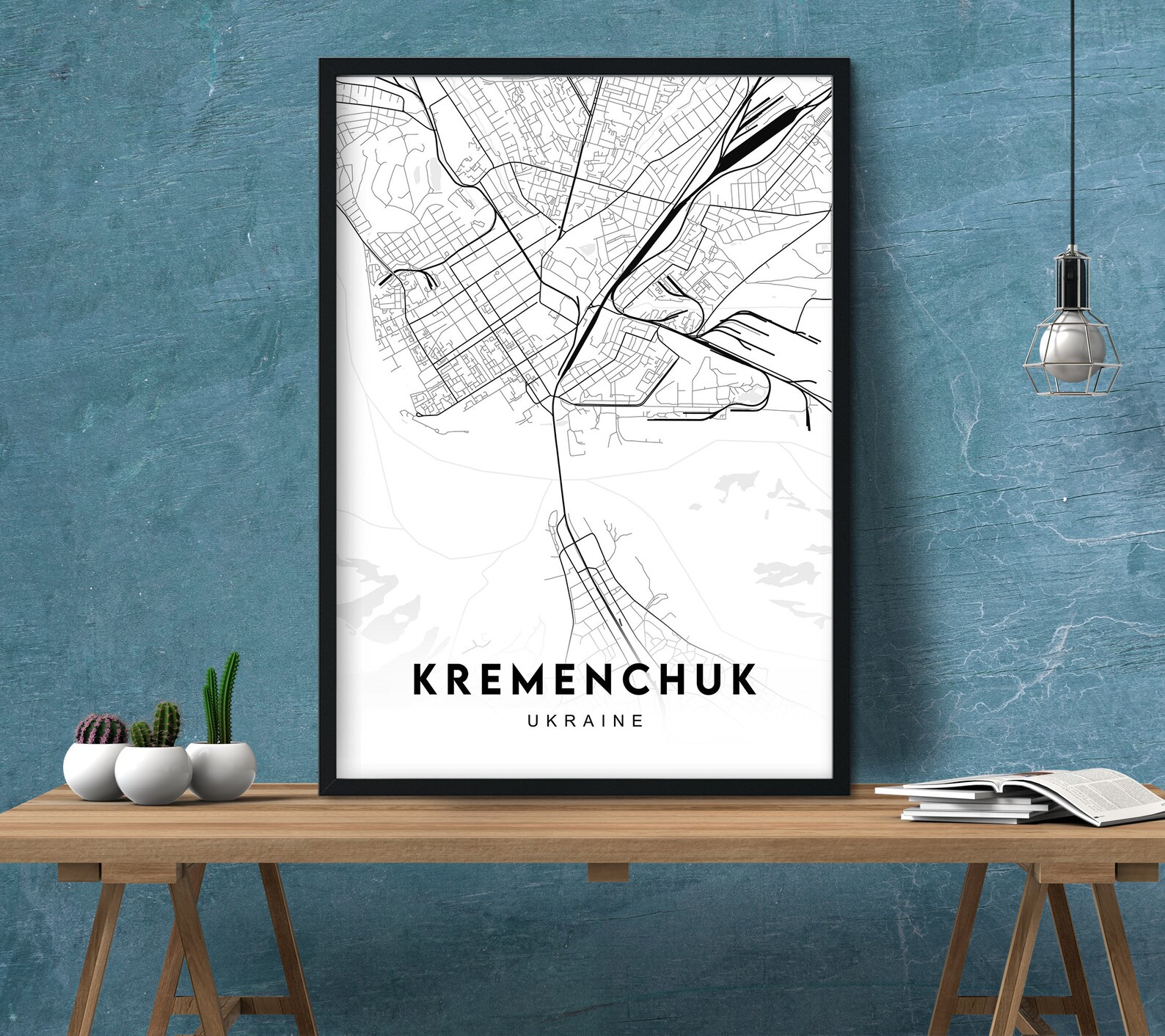 Kremenchuk Map Print Map Gift Map Wall Art Map Art Map | Etsy