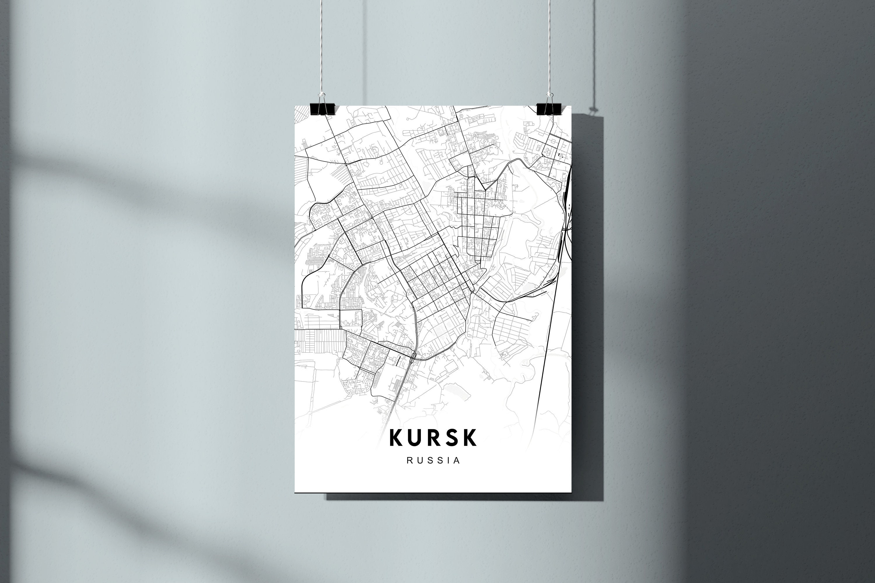 Kursk City Map Map Download Printable Map Map Artwork | Etsy