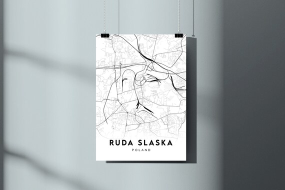 Ruda Slaska City Map Map Download Printable Map Map | Etsy