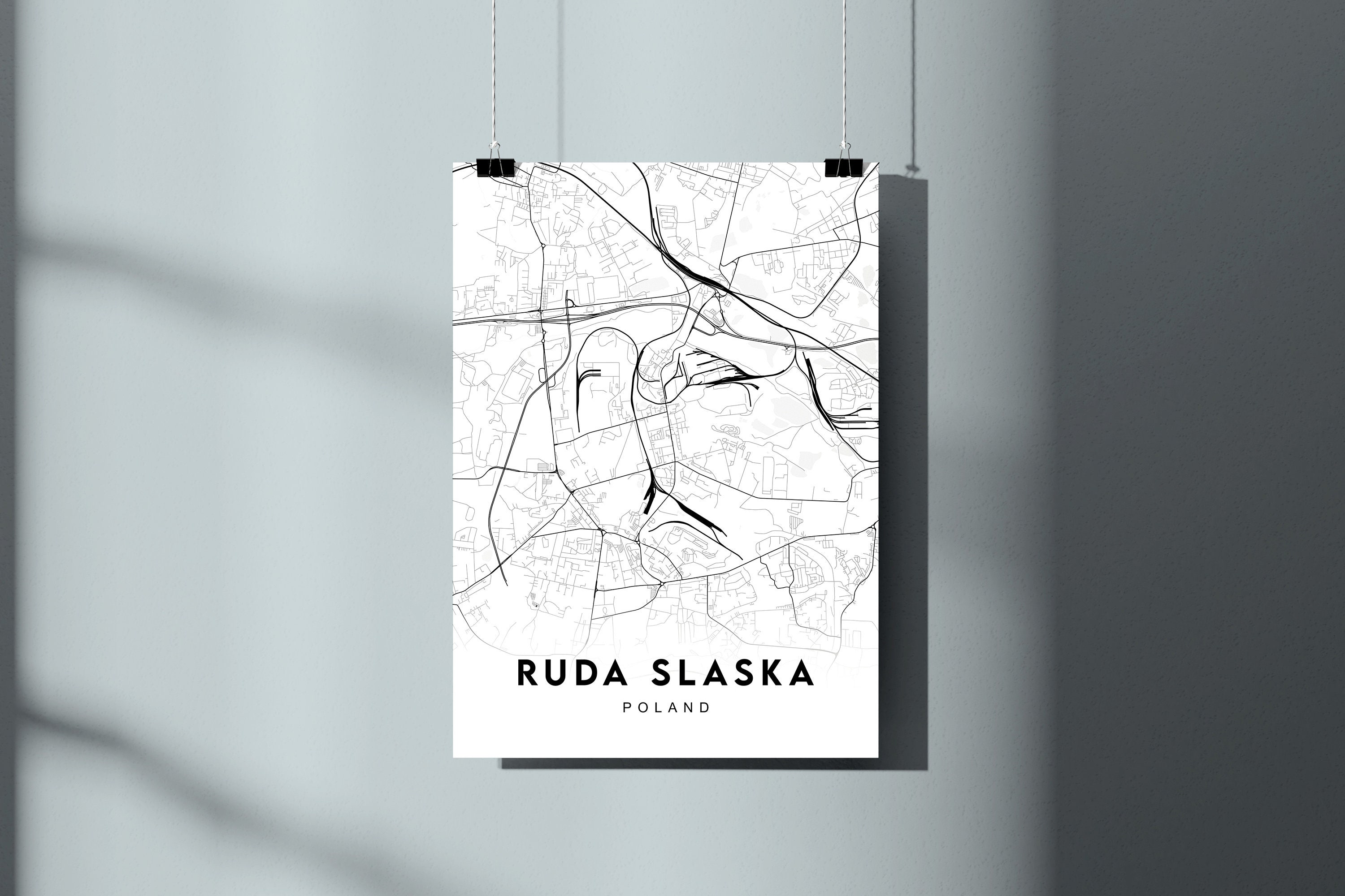 Ruda Slaska City Map Map Download Printable Map Map | Etsy