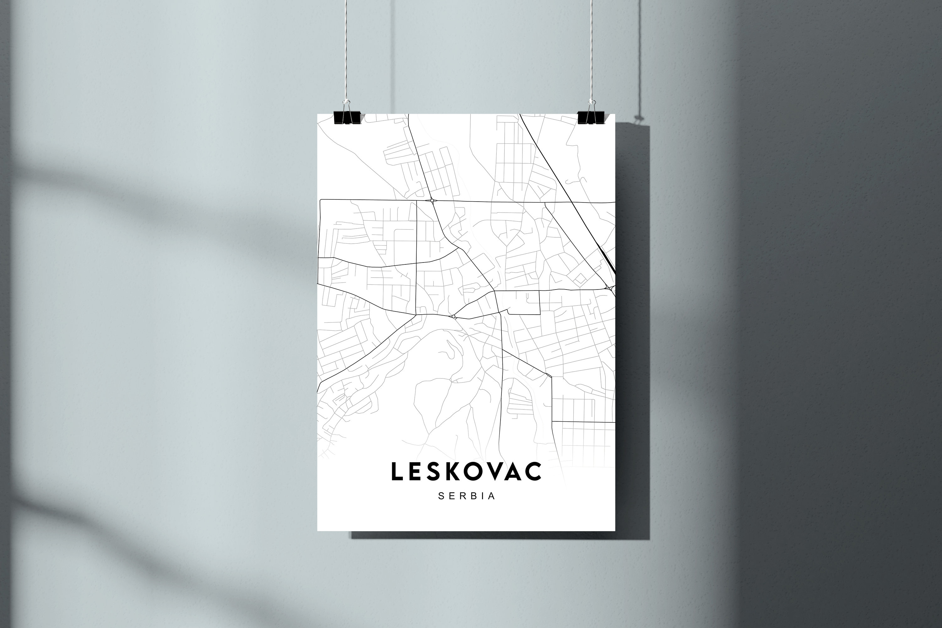 Leskovac City Map Map Download Printable Map Map | Etsy