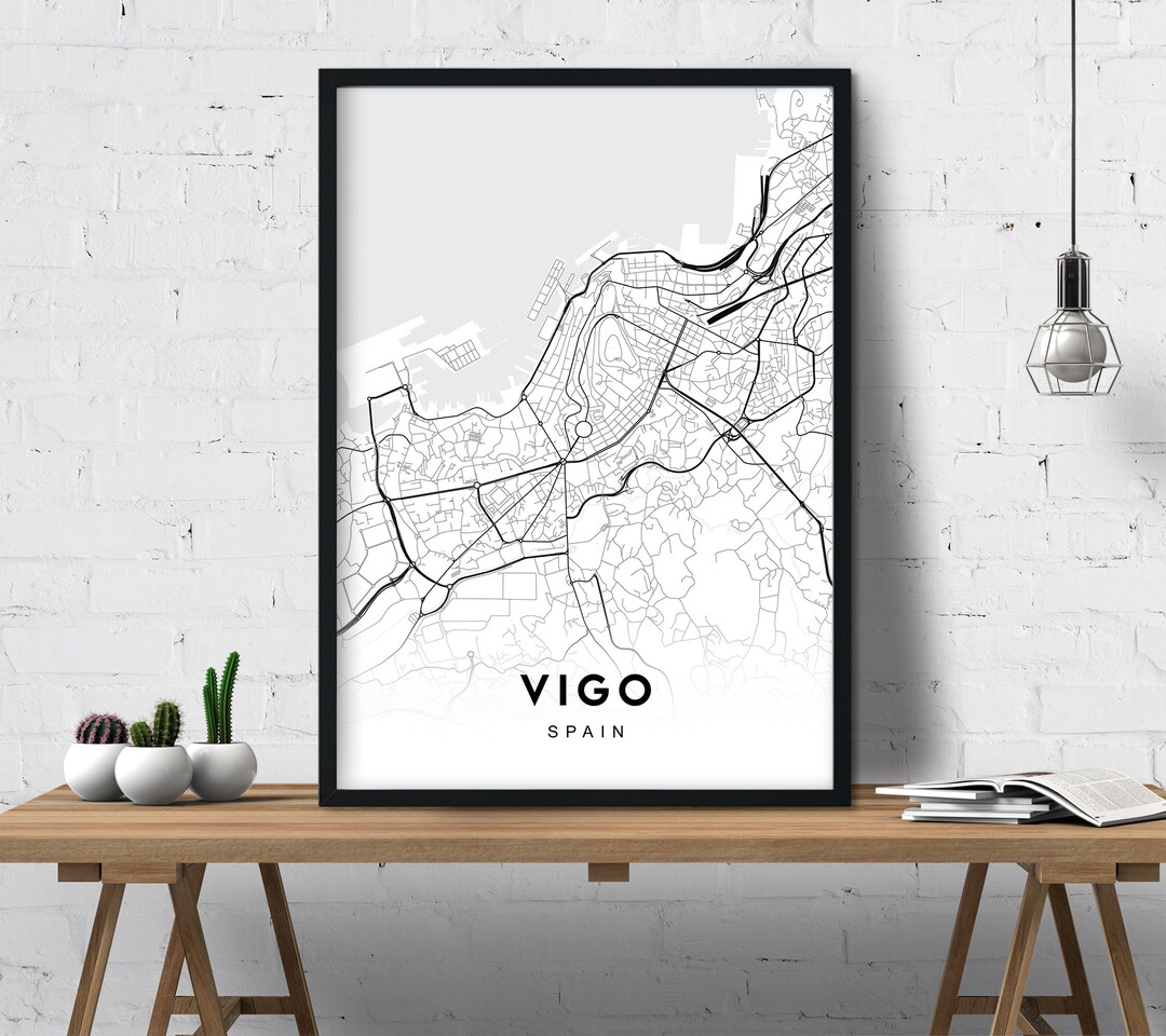 Vigo City Map Map Download Printable Map Map Artwork - Etsy