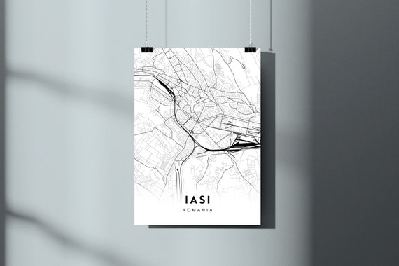 Iasi City Map Map Download Printable Map Map Artwork | Etsy