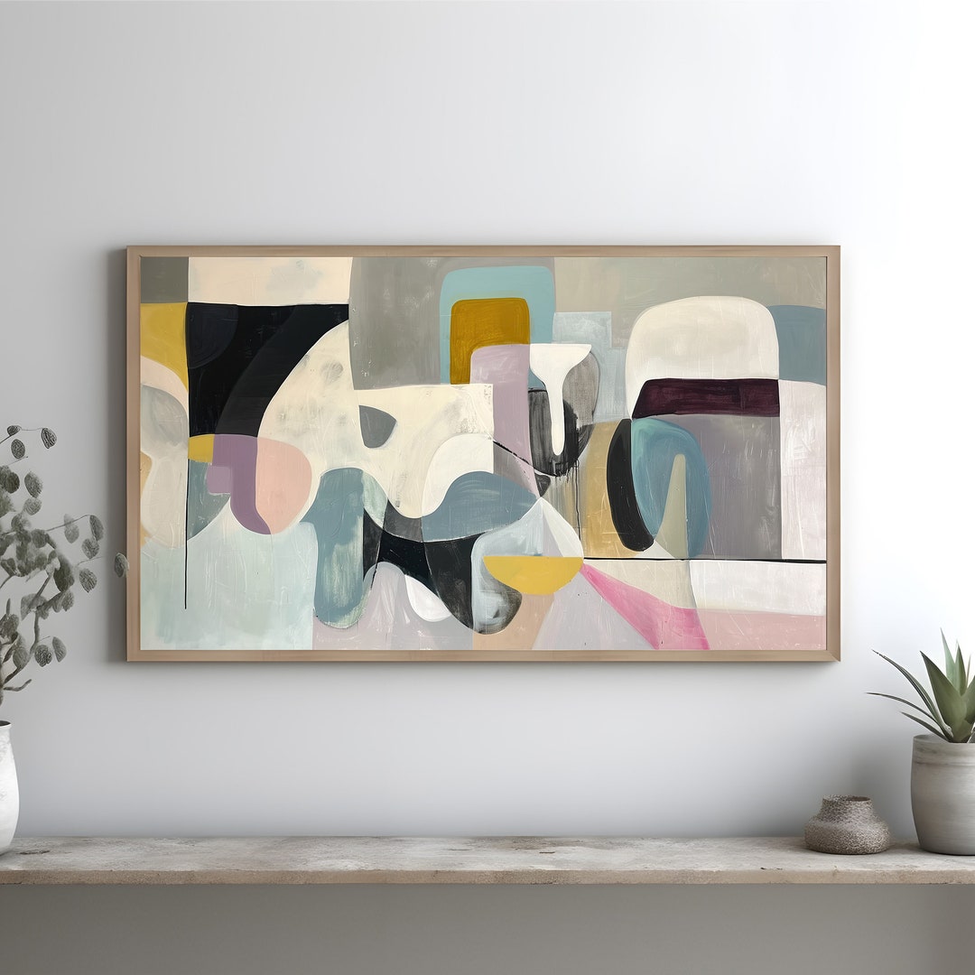 Modern Cubism Painting Frame Tv Art, Modern Frame Tv Art, DIGITAL TV ...