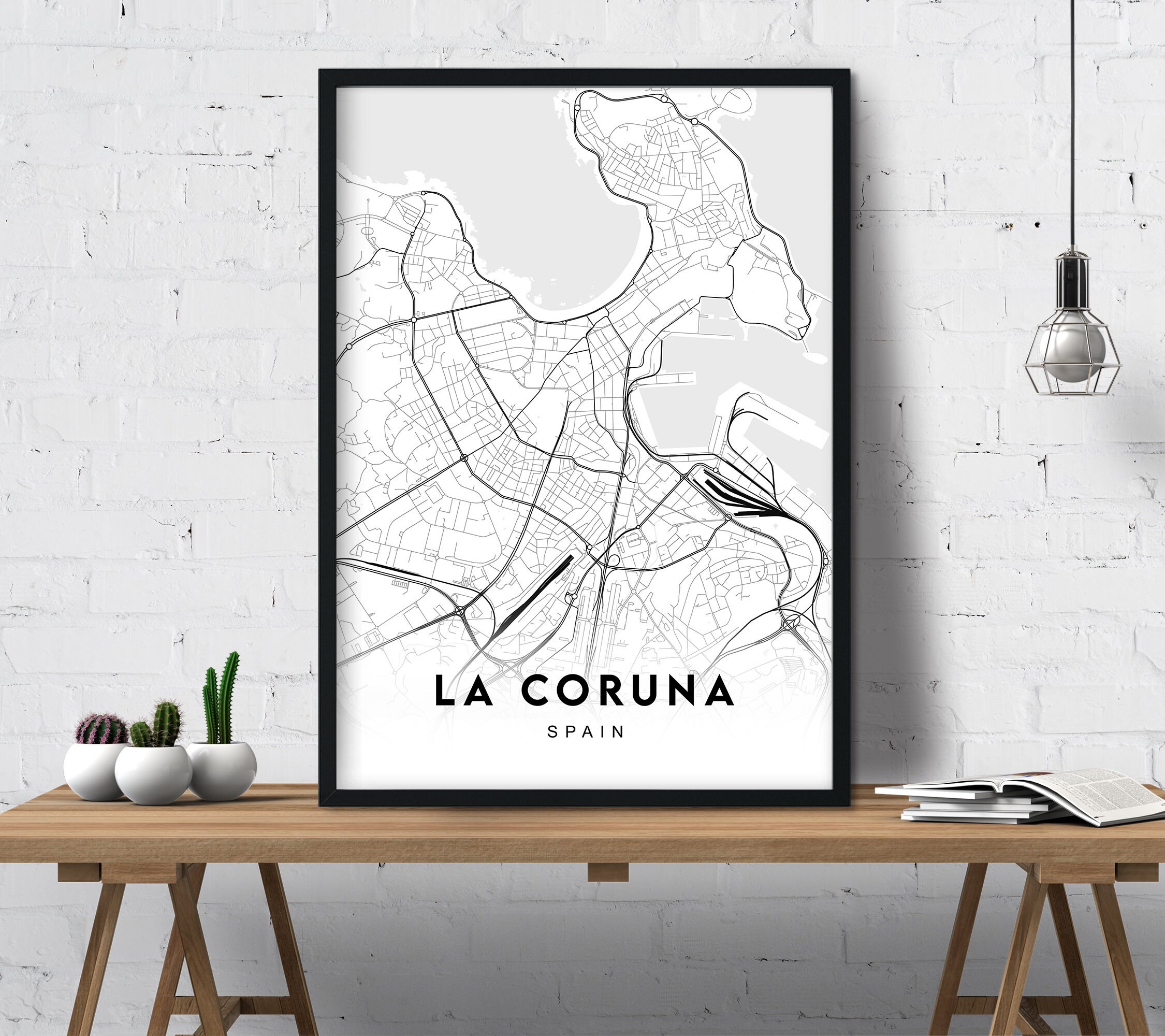 La Coruna City Map Map Download Printable Map Map | Etsy
