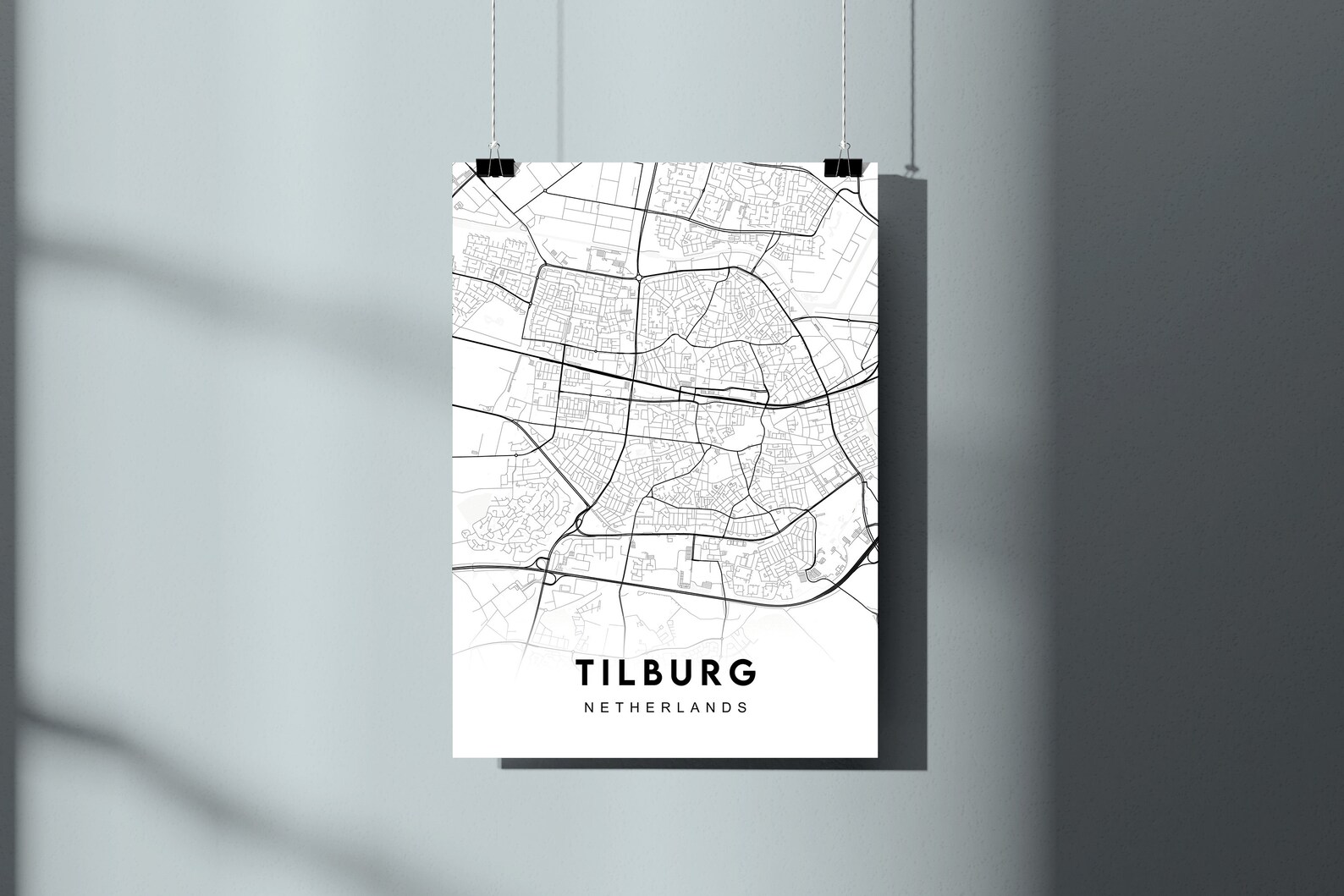 Tilburg City Map Map Download Printable Map Map Artwork | Etsy