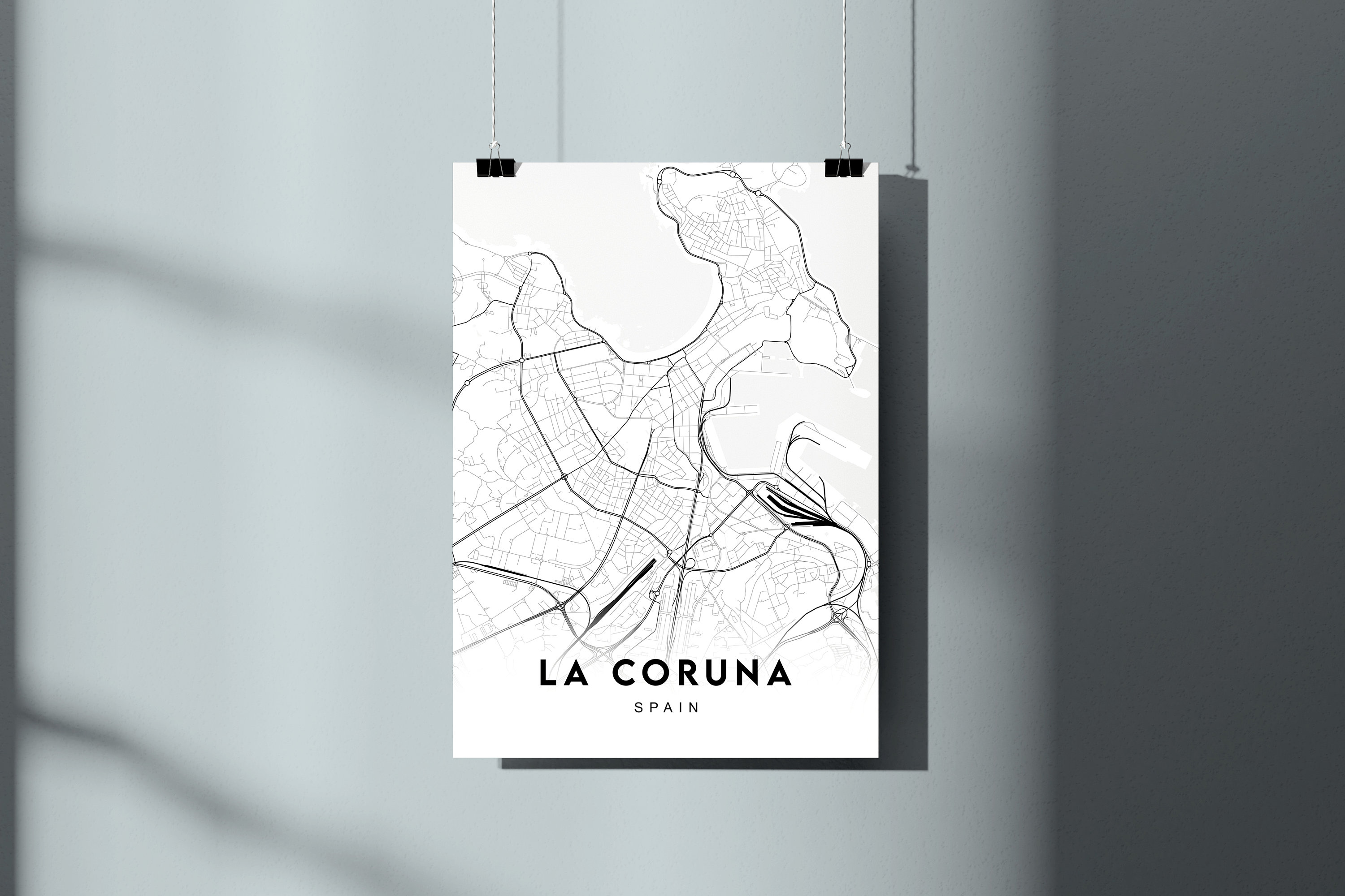 La Coruna City Map Map Download Printable Map Map | Etsy