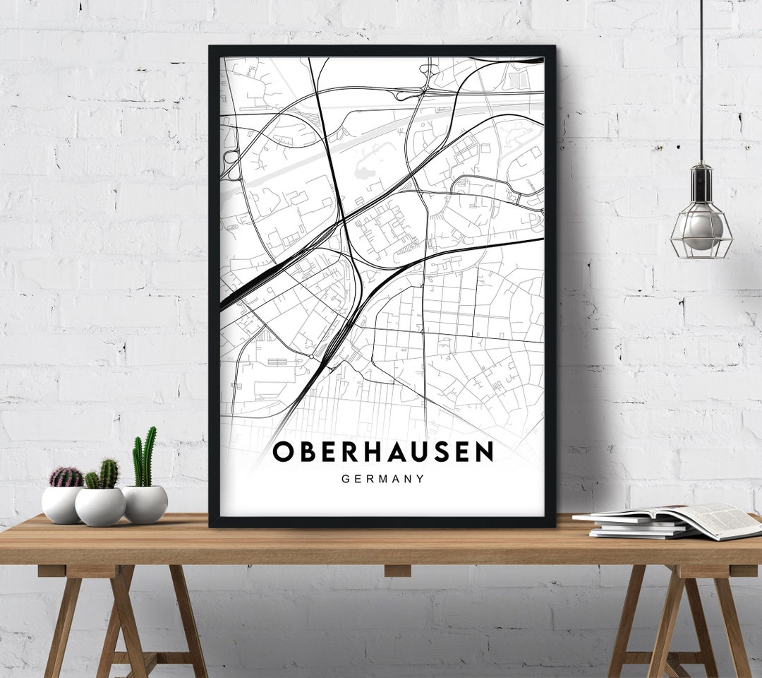 Oberhausen City Map Map Download Printable Map Map - Etsy