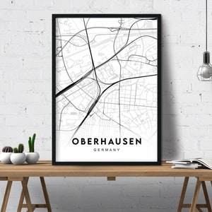 Oberhausen City Map Map Download Printable Map Map - Etsy