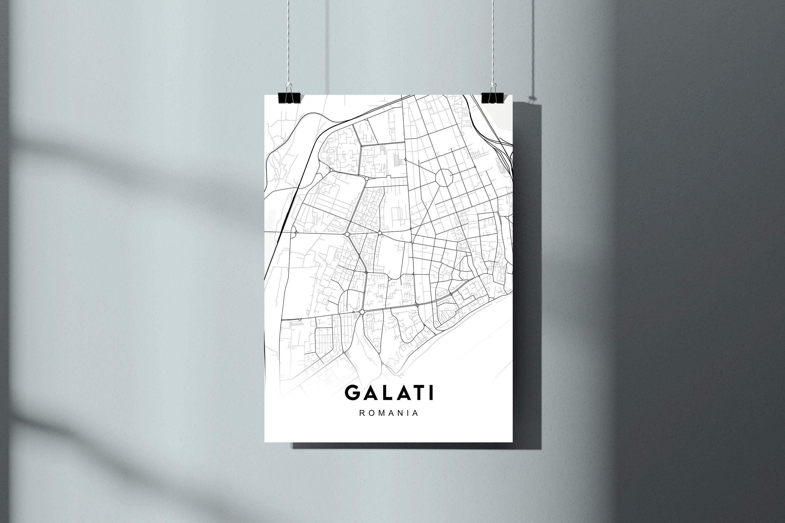 Galati City Map Map Download Printable Map Map Artwork | Etsy