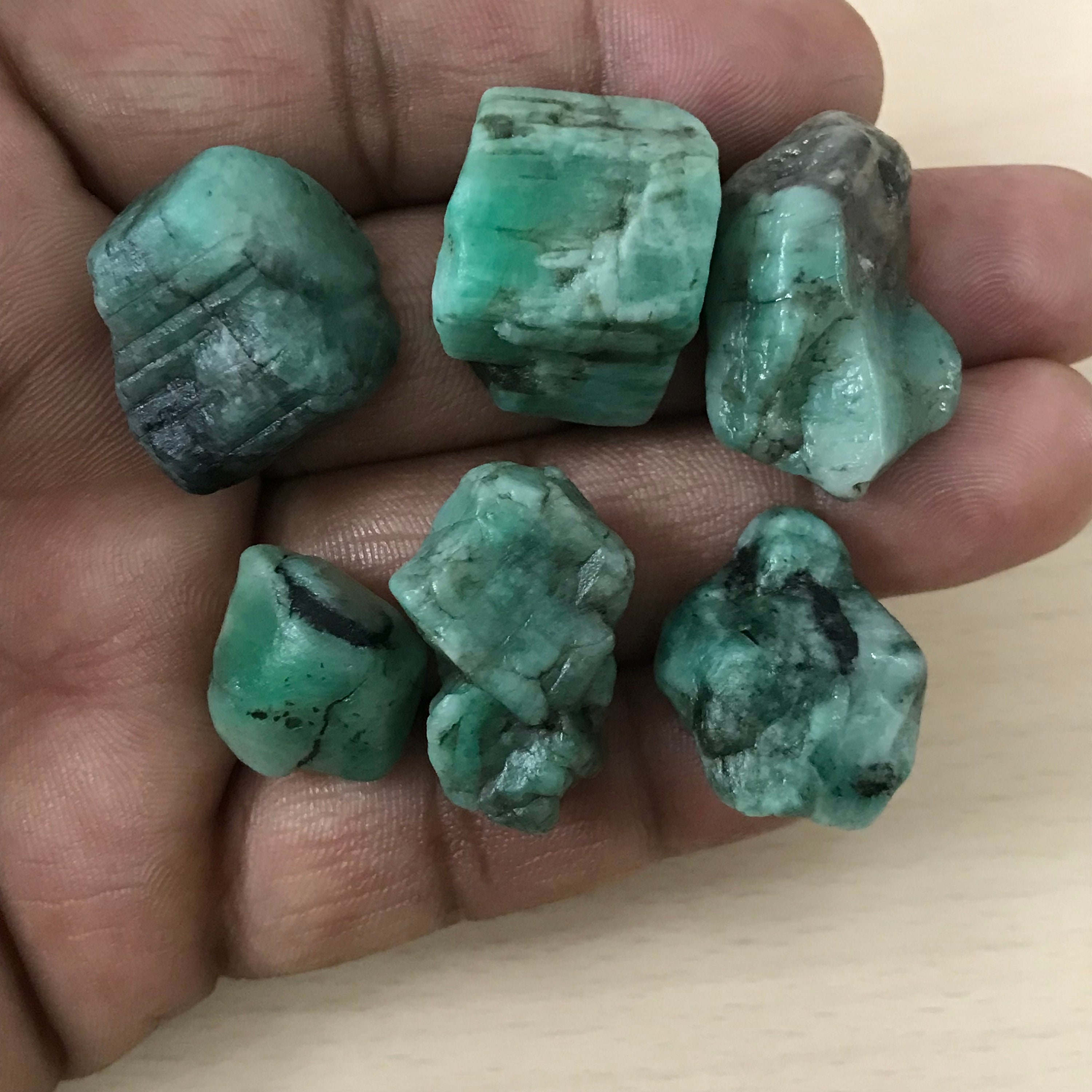 Emerald Raw Gemstone Natural Emerald Rough for Jewelry - Etsy