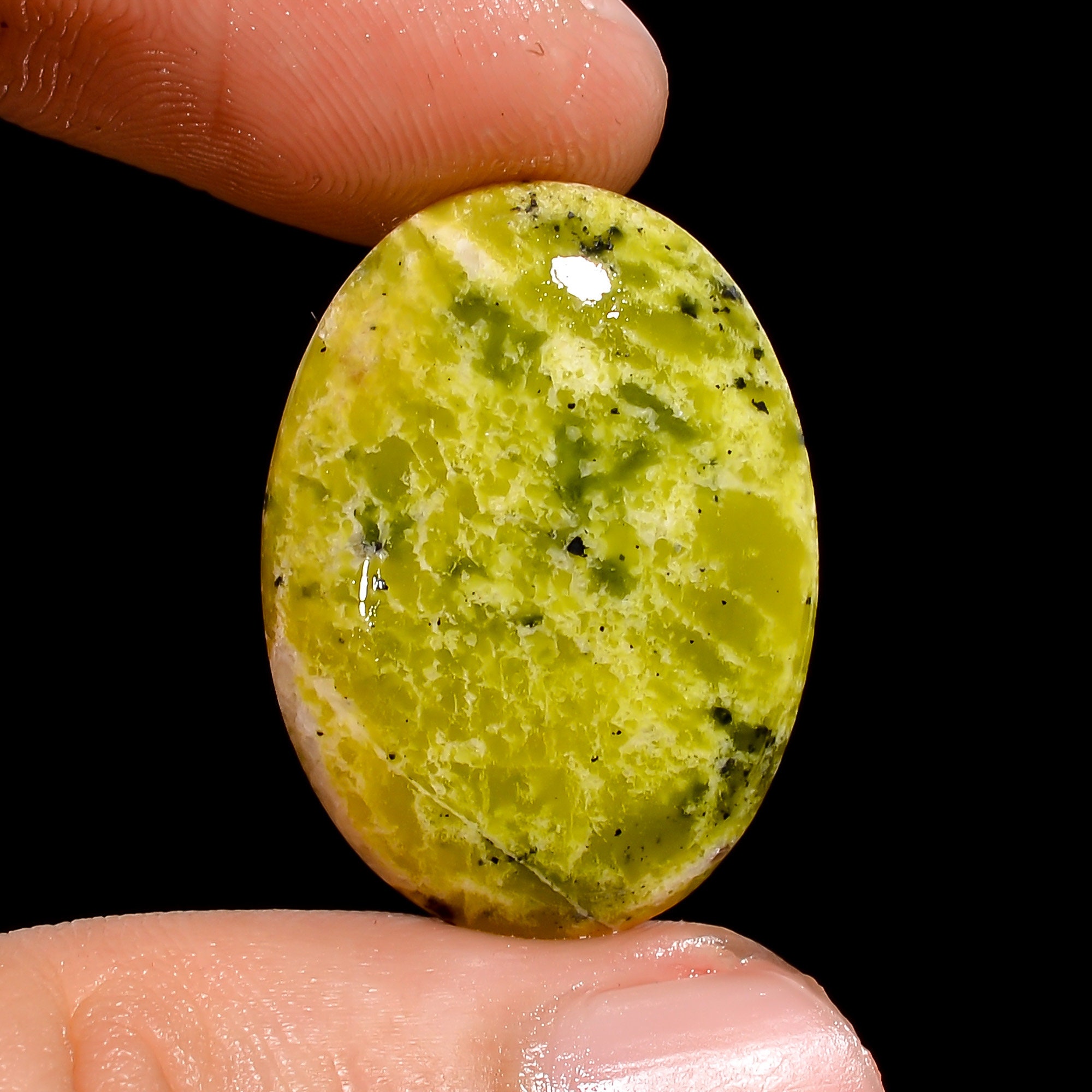 Natural Lizardite Cabochon Gemstone Designer Crystal | Etsy