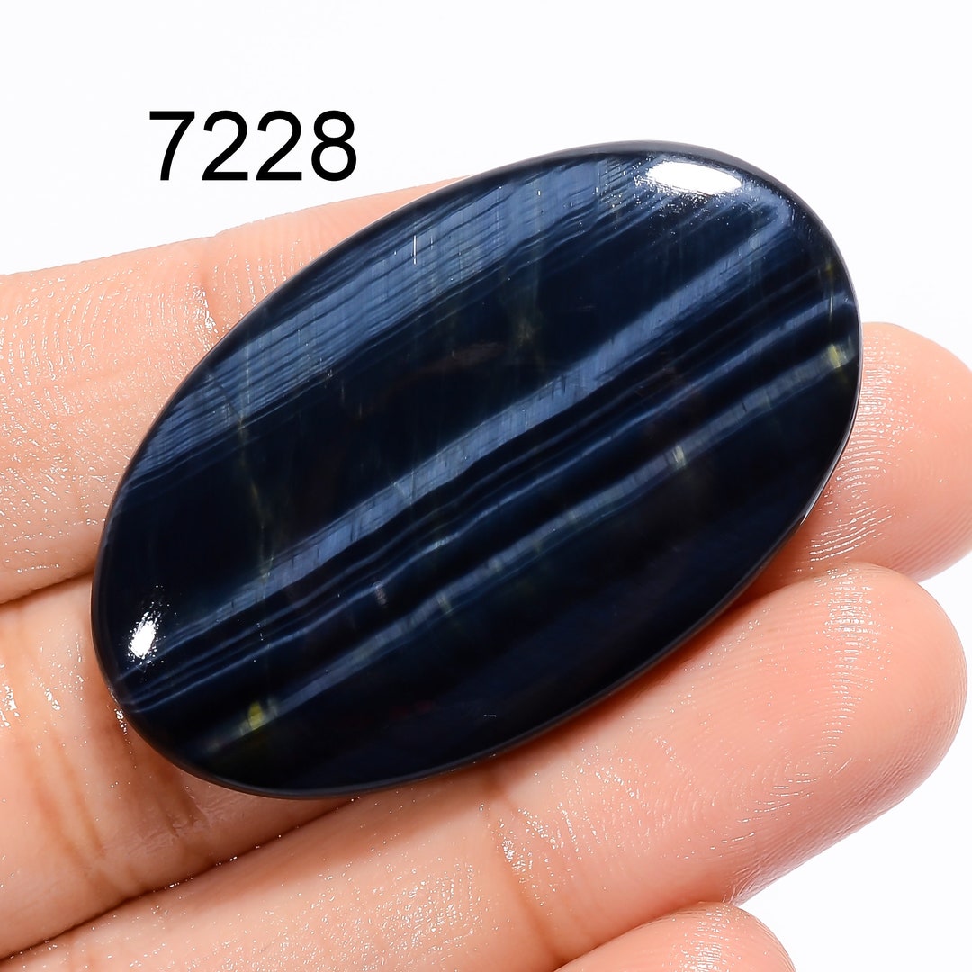 Natural Blue Tiger Eye Gemstone, Chakra Healing Crystals Cabochons ...