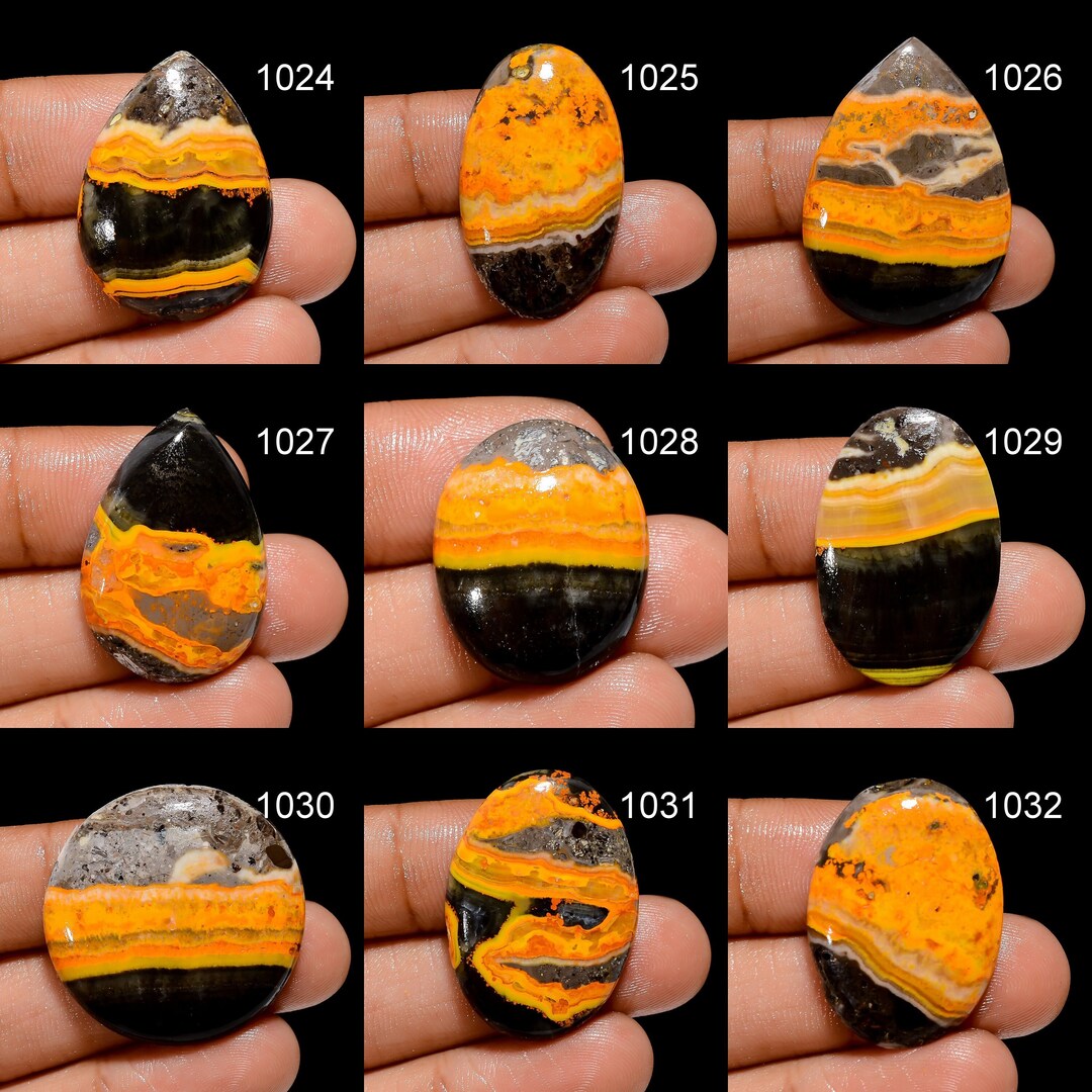 Bumble Bee Jasper Gemstone, Natural Bumble Bee Jasper Cabochon, Top ...