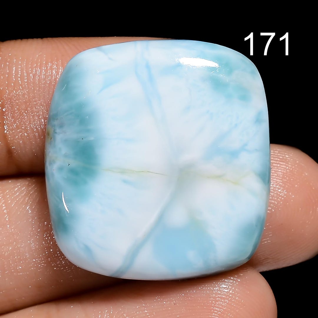 Natural Larimar Gemstone, Designer Larimar Cabochon Crystal, DIY-ART ...