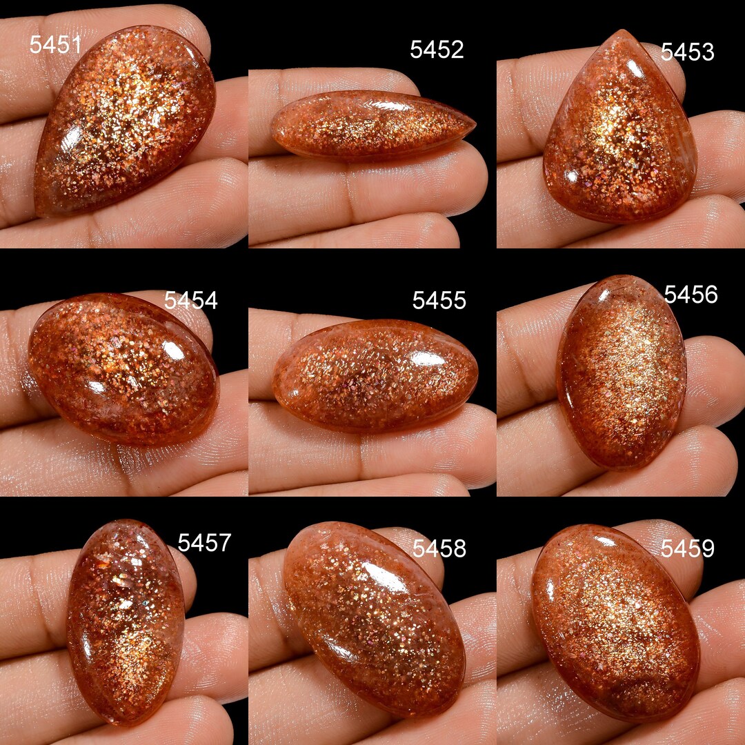 Natural Sunstone Cabochon, Designer Sunstone Gemstone, Healing Crystal ...
