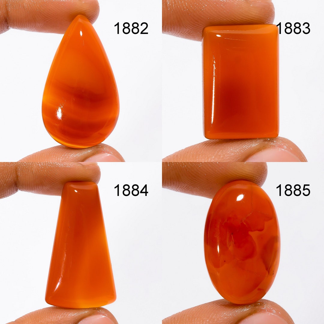 Natural Carnelian Gemstone, Mix Shape Carnelian Cabochon, Loose ...