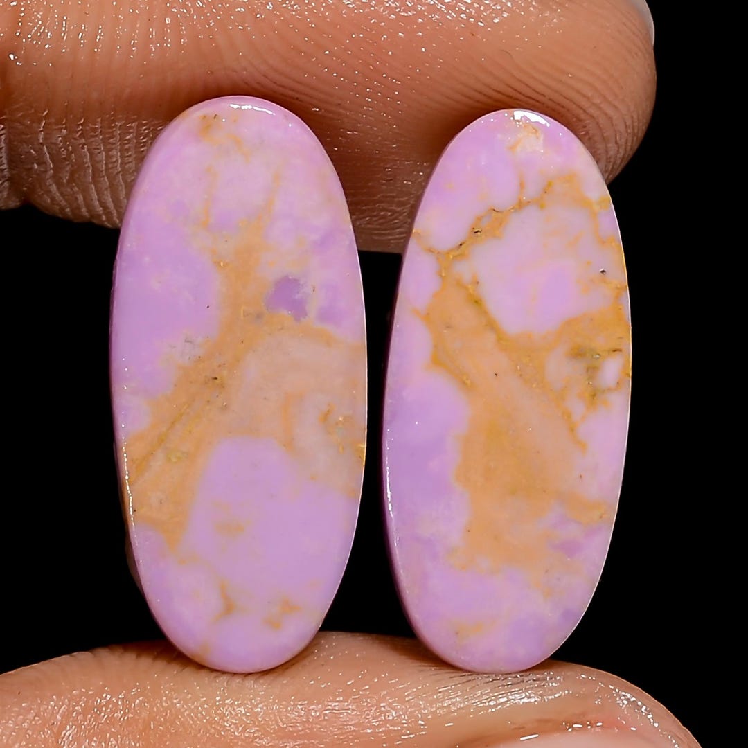 Natural Phosphorite Gemstone Pair, Oval Shape Phosphorite, Matched ...