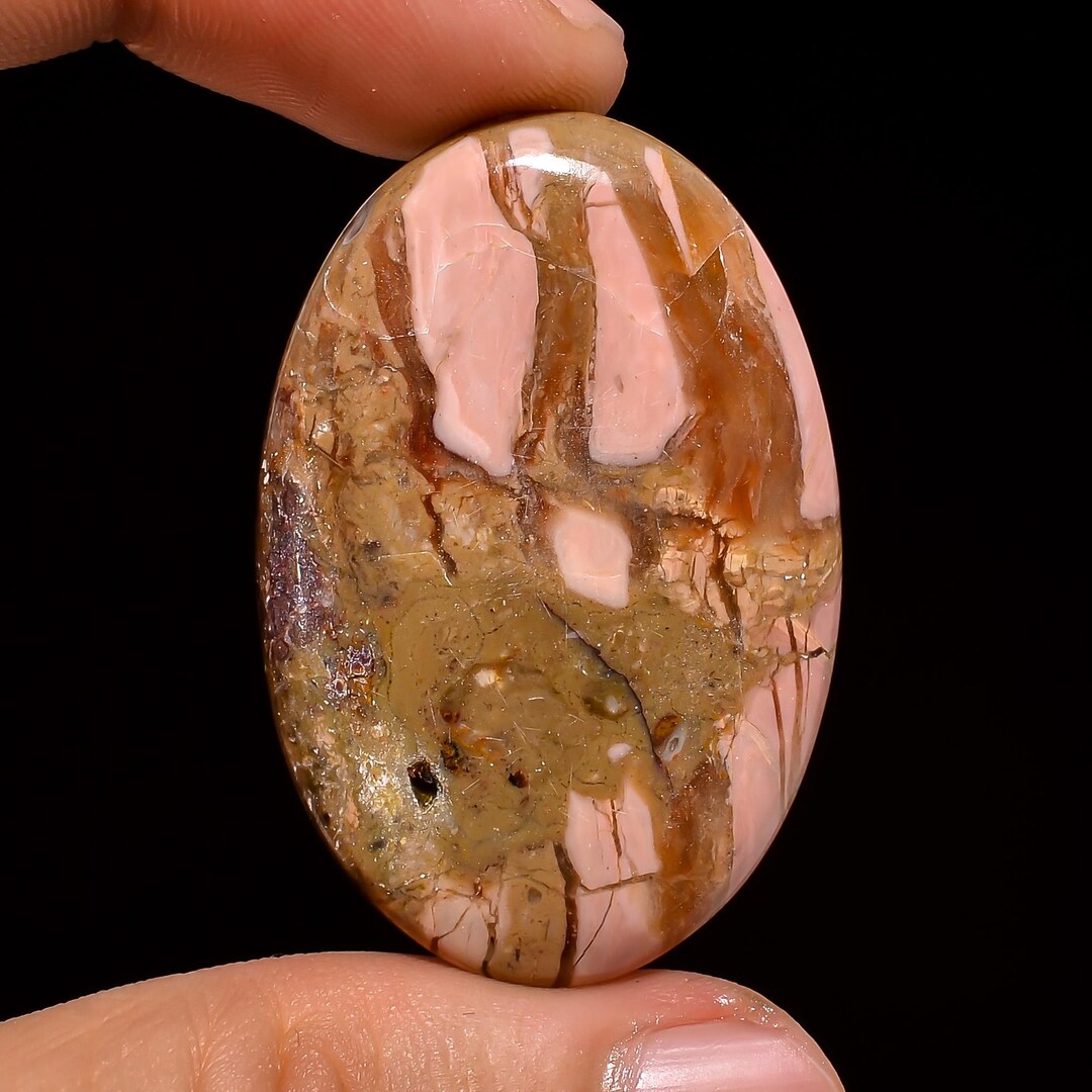 Pink Mookaite Gemstone, Natural Pink Mookaite Oval Cabochon, AAA+ ...