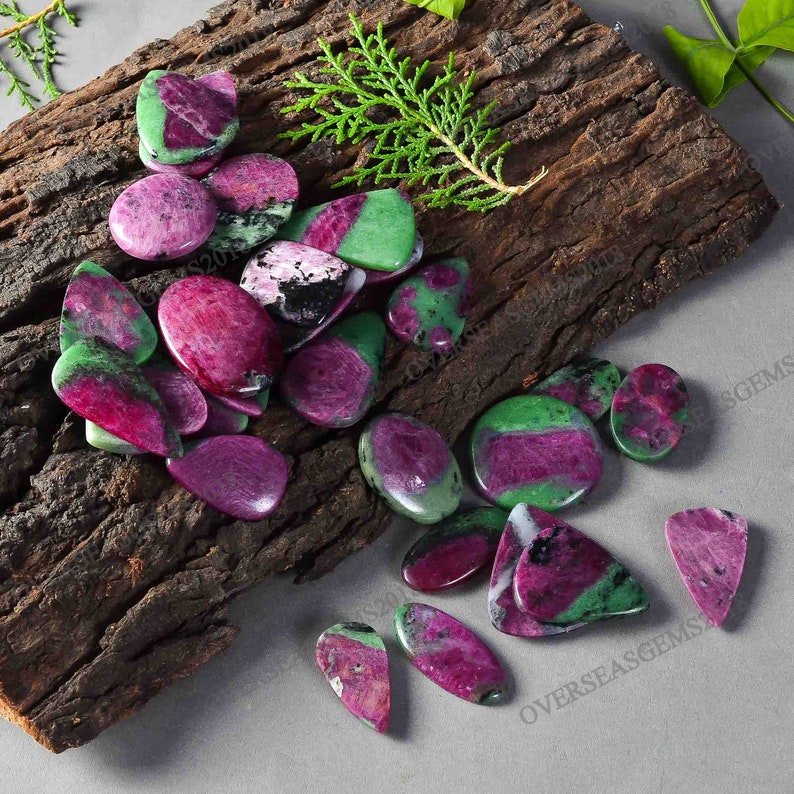 Natural Ruby Zoisite Cabochon Wholesale Gemstone Bulk - Etsy