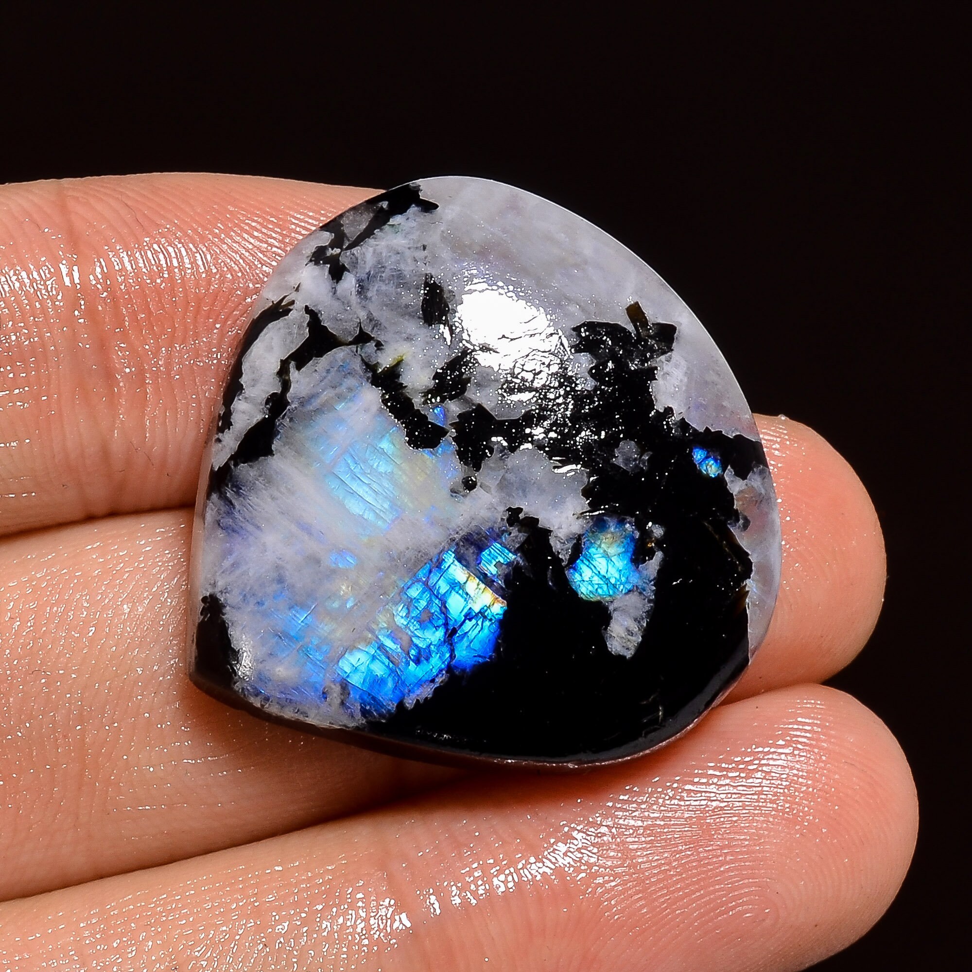 Natural Tourmalited Moonstone Gemstone Mix Shape Rare | Etsy