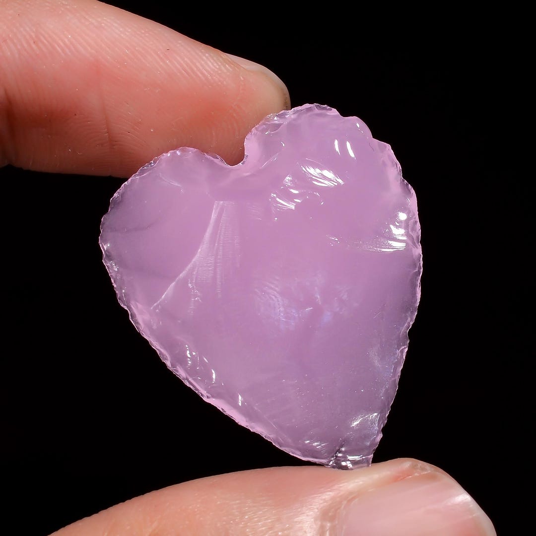Angel Aura Quartz Heart Shape, Pink Opalite Crystals, Opalite Gemstone ...