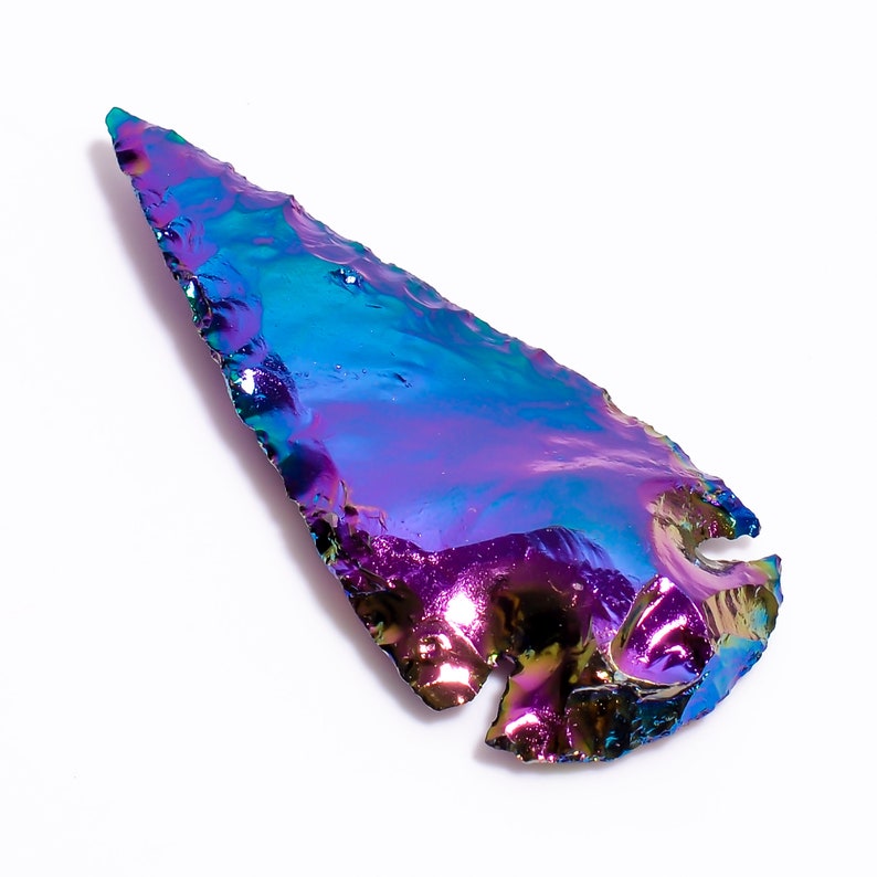 Angel Aura Quartz Arrow Head Platinum Coated Aura Quartz - Etsy