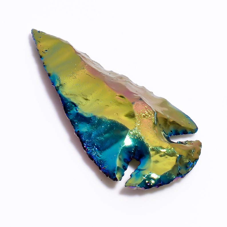 Angel Aura Quartz Arrow Head Platinum Coated Aura Quartz - Etsy