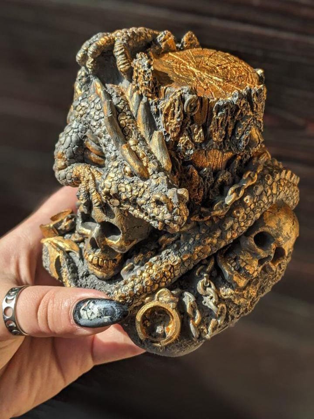 Candlestick Dragon on Tree, With Treasure, Home Decor, Best Gift Idea ...