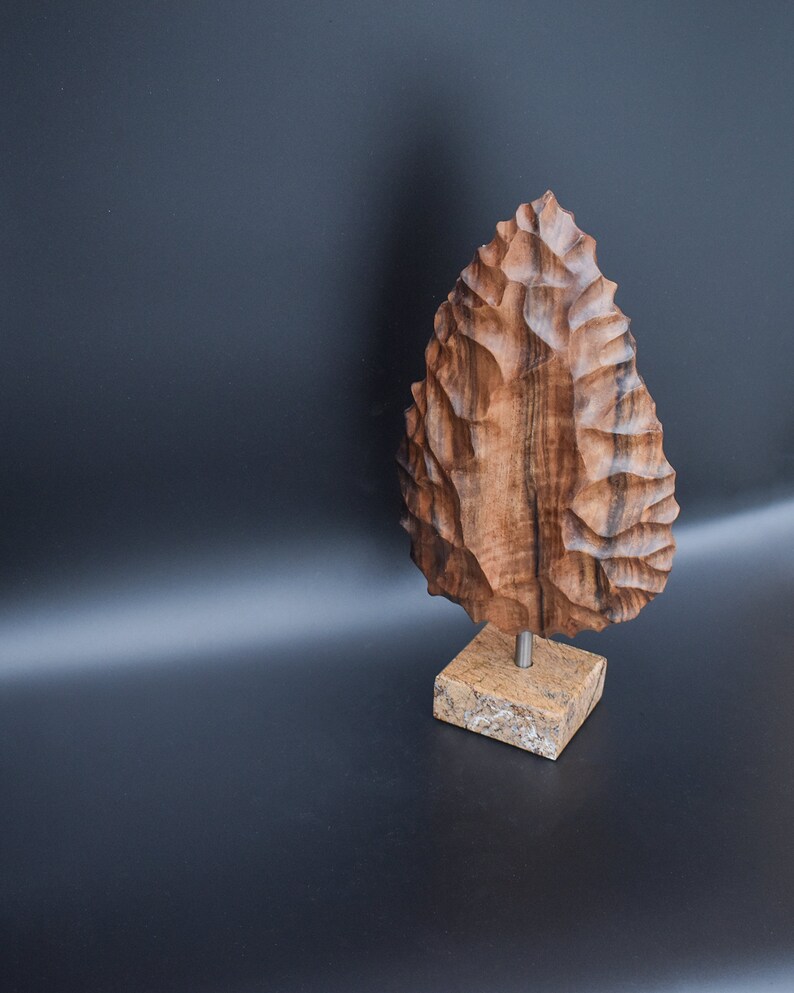 Handmade Modern Abstract Wood Sculpture, Unique Decor Object for Desk ...