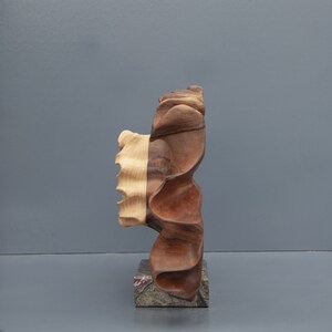 One-of-a-kind Handcrafted Walnut Wood Abstract Sculpture Office Decor ...