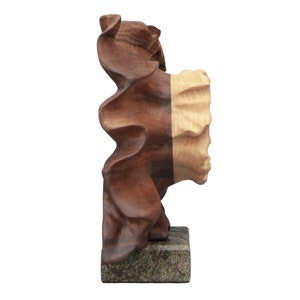 One-of-a-kind Handcrafted Walnut Wood Abstract Sculpture Office Decor ...
