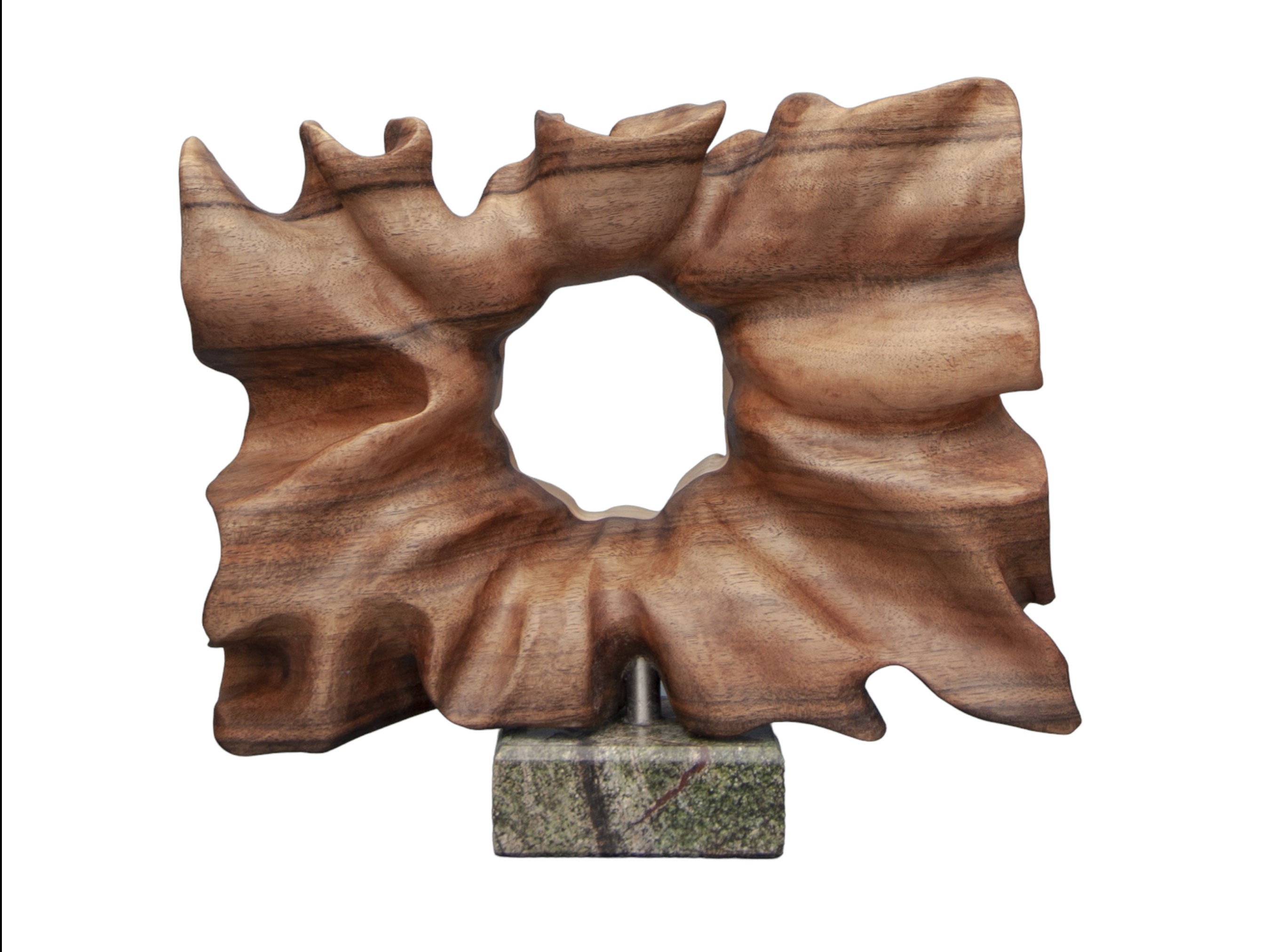 One-of-a-kind Handcrafted Walnut Wood Abstract Sculpture Office Decor ...