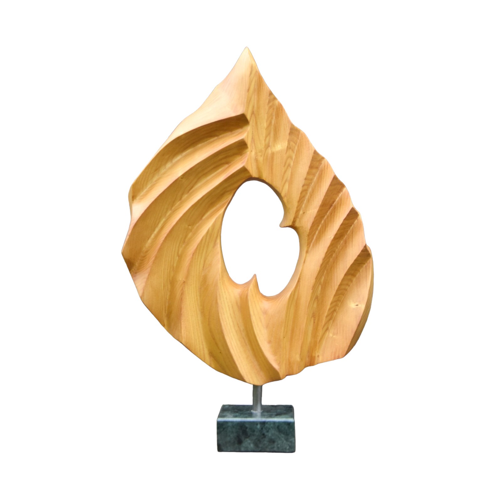 Handcrafted Wood Sculpture, Unique Housewarming Gift, Modern Wood ...