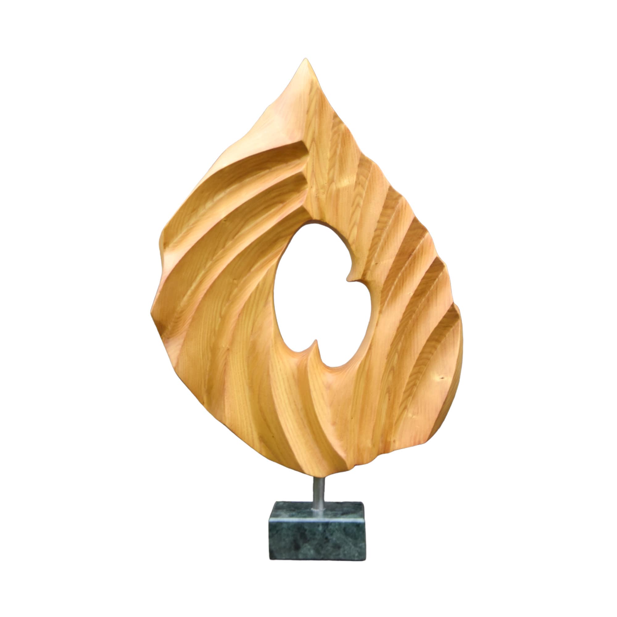 Handcrafted Wood Sculpture, Unique Housewarming Gift, Modern Wood ...